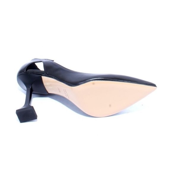 Isabelle | Shoes | Isabelle 8w Black Leather Stiletto Heels Pointy Toe ...
